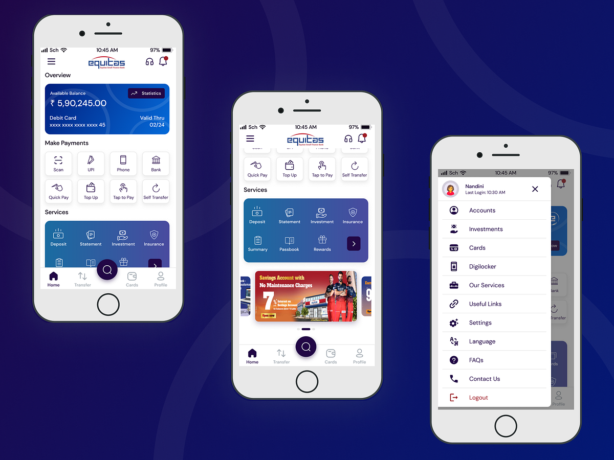 Improving Equitas Bank App’s Home Screen Experience. | by Deepika K ...