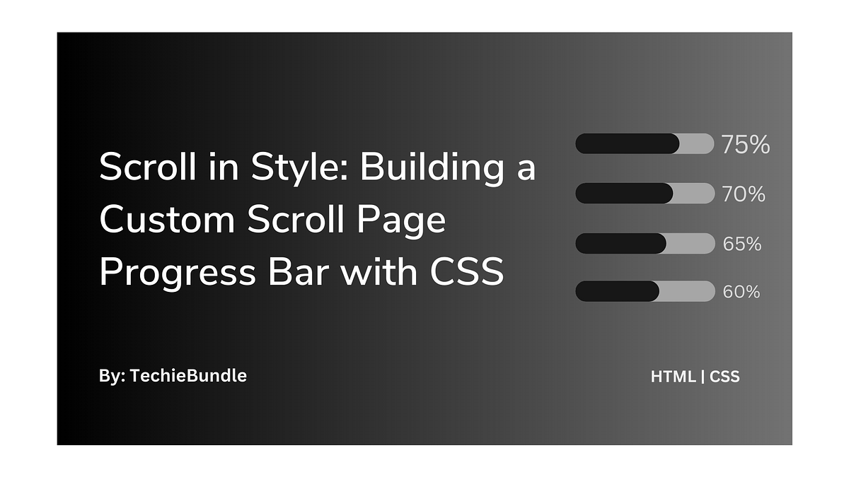 Scroll in Style: Building a Custom Scroll Page Progress Bar with CSS | by TechieBundle | Medium