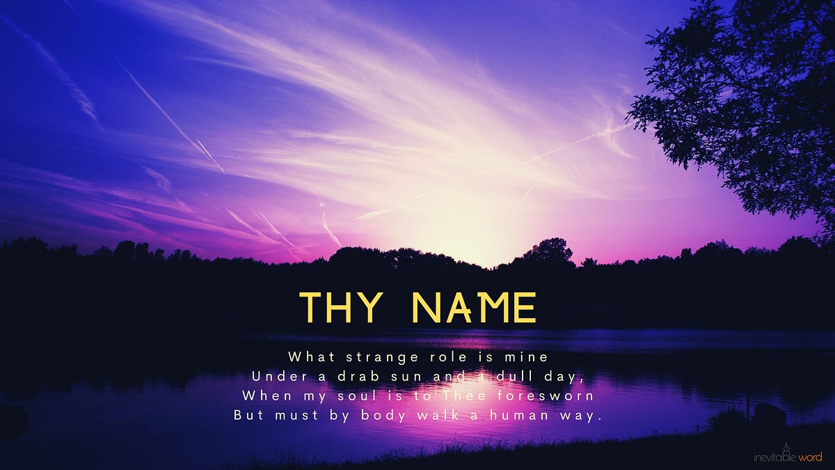 Thy Name - Inevitable Word - Medium