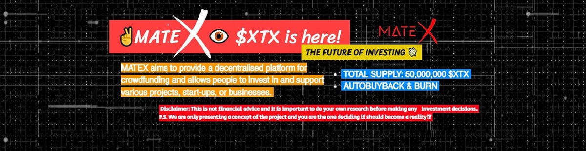 MATEX Crowdfunding – The Future of Investing | by MATEX • $XTX ...
