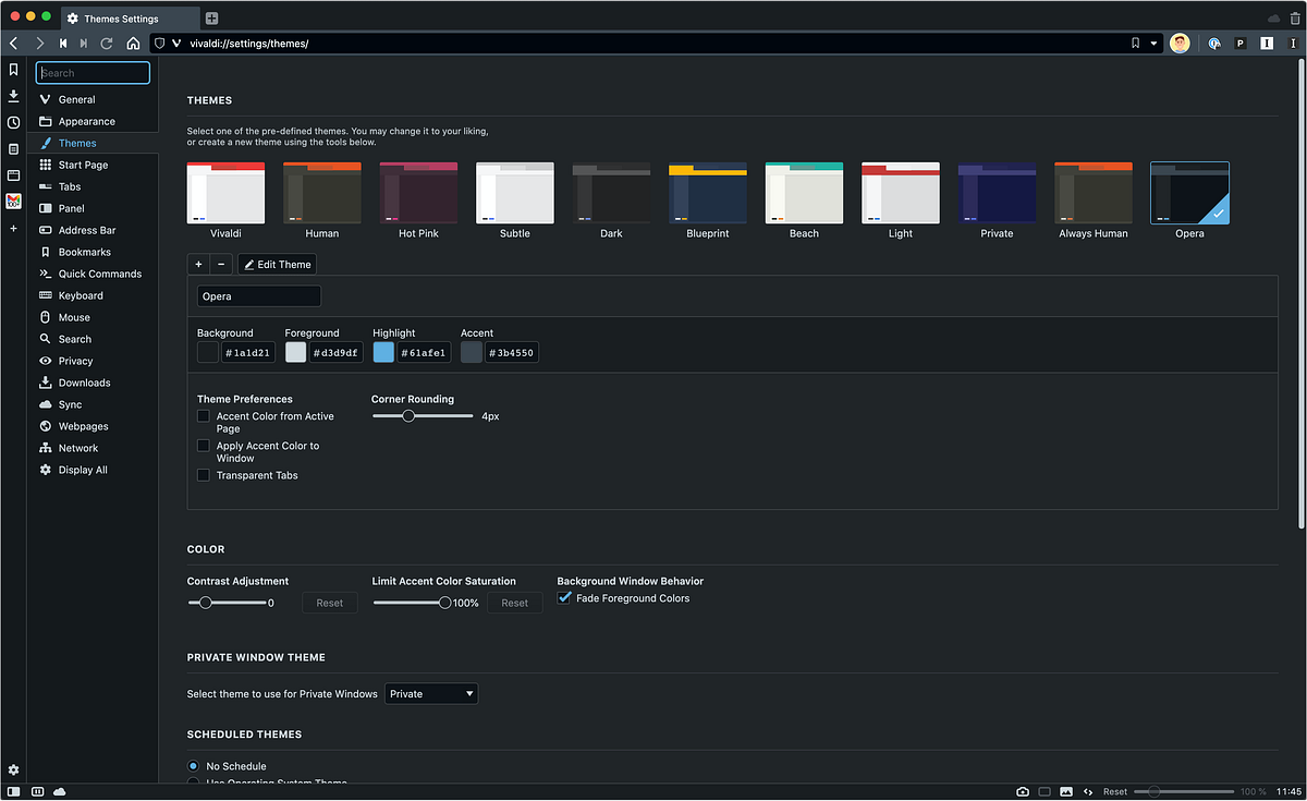 Dark Opera Theme for Vivaldi browser | by Oleksii Chekulaiev | Medium