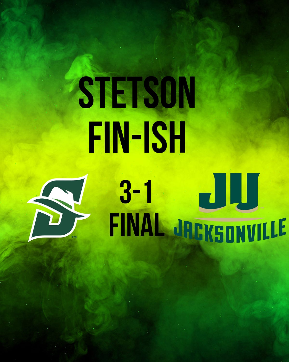 Stetson Fin-ish. The Hatters cap off the weekend beating… | by Jaime A ...