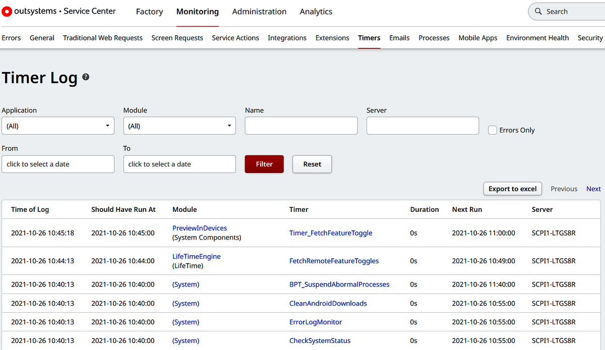 BPTs, Timers, and how to monitor them in OutSystems 11 | by Ricardo Pereira | ITNEXT