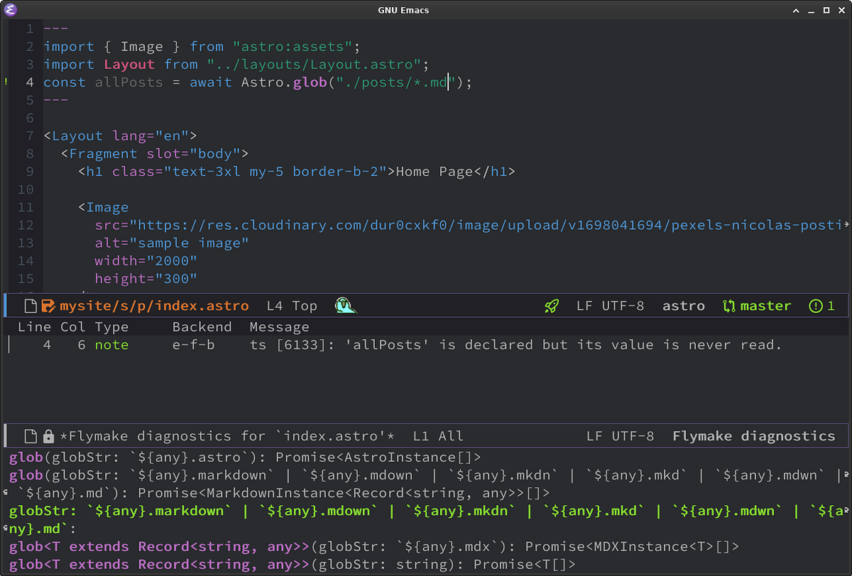 Configuring Emacs and Eglot to work with Astro language server | by Jayaram | Medium