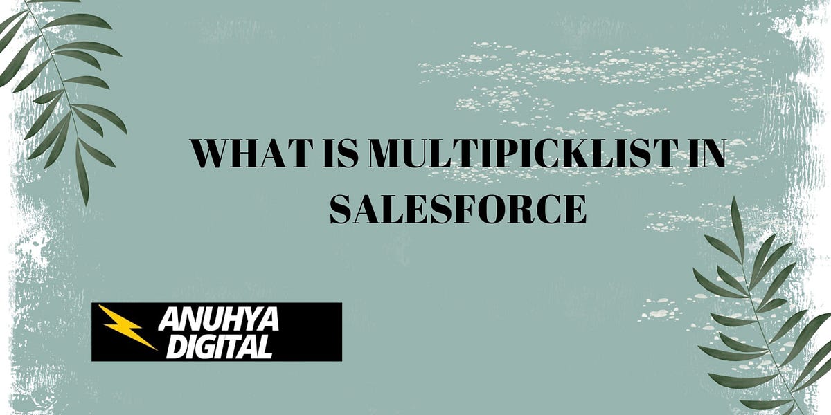 What Is Multipicklist In Salesforce By Anuhya Digital Jul 2024 Medium