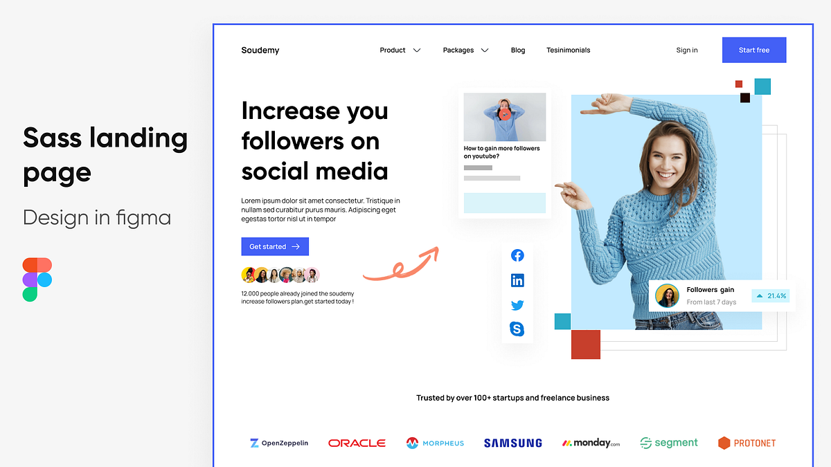 design a sass landing page in Figma step by step from scratch ...