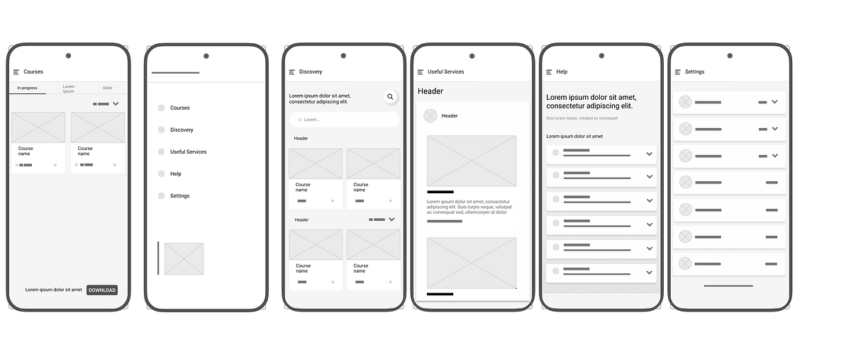 Wireframe for a mobile app — A UX/UI Design exercise | by Marilena | Medium