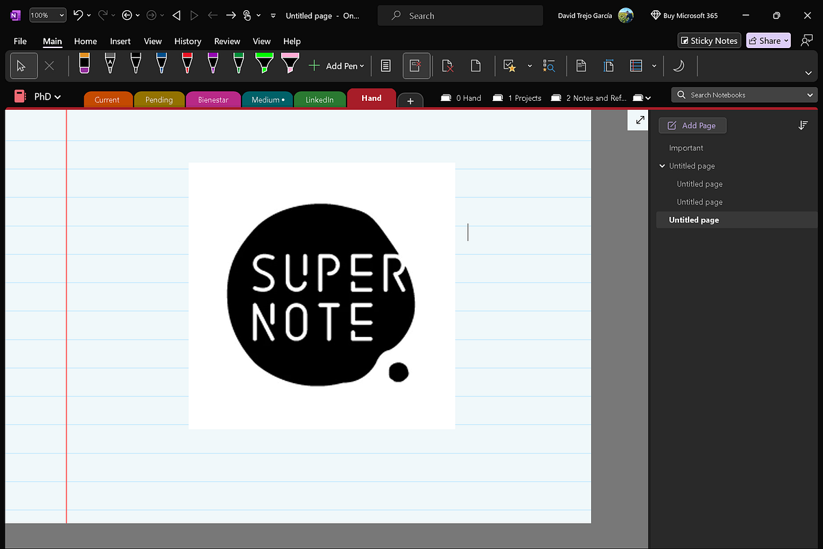 How I modified my OneNote Setup to be more like a Supernote | by David ...
