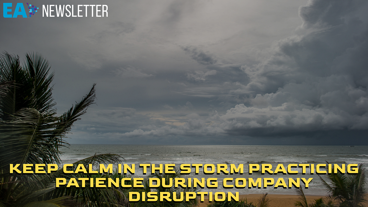 Keep calm in the storm: Practicing patience during corporate disruption ...