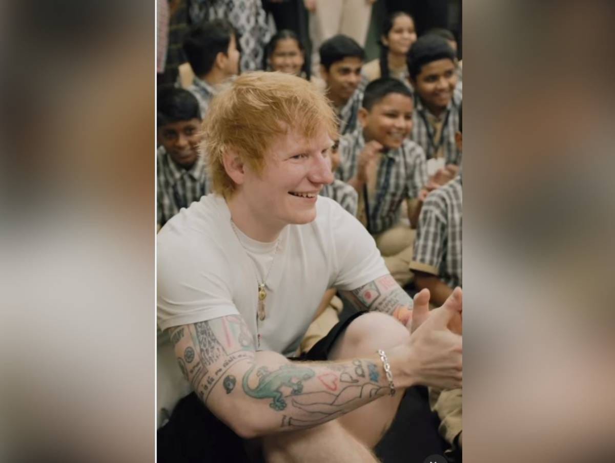 Ed Sheeran Visits Mumbai School, Sings Along With Kids ...