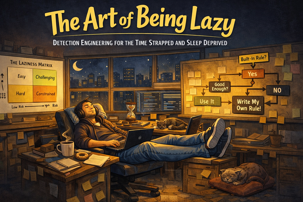 The Art of Being Lazy. Detection engineering for the time… | by Matthew ...