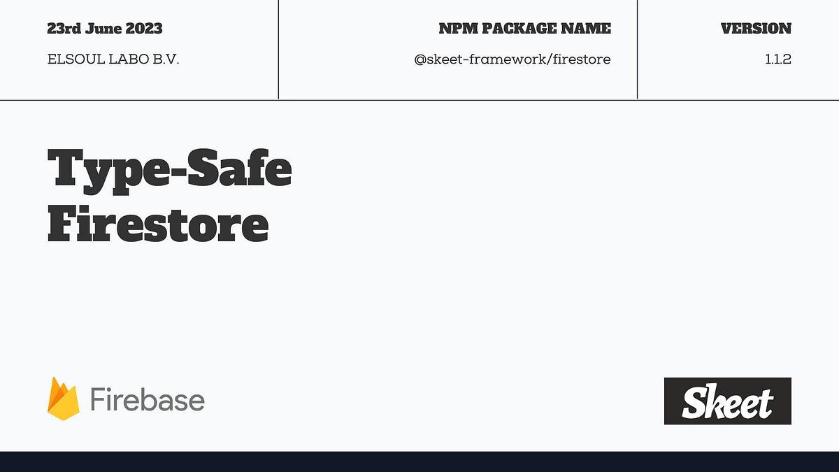 Released An Open Source Library That Can Handle Firestore A Nosql Database In A Type Safe