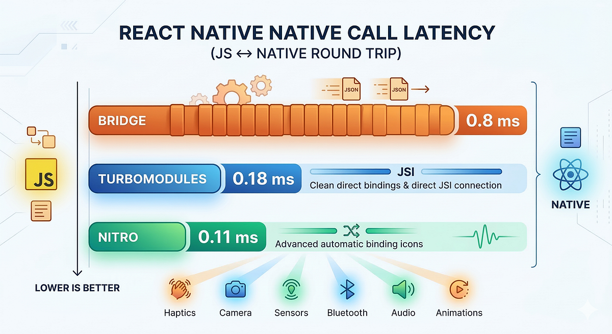 React Native Bridge vs TurboModules vs Nitro: A Real Benchmark | by ...