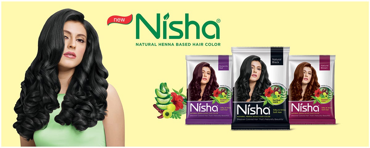 Best Herbal Nisha Hair Color Powder - Yutikanatural - Medium