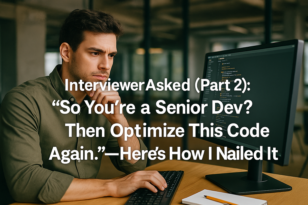 Interviewer Asked (Part 2): “So You’re a Senior Dev? Then Optimize This Code Again.” — Here’s ...