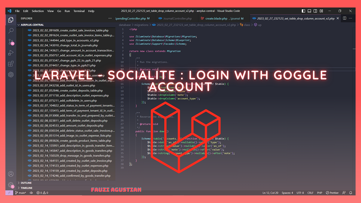 Laravel — socialite : LOGIN WITH GOGGLE ACCOUNT | by FAUZI AGUSTIAN | Nov, 2023 | Medium