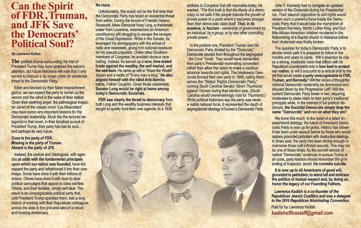Can the spirits of FDR, Truman, and JFK save the Democrats’ Political ...