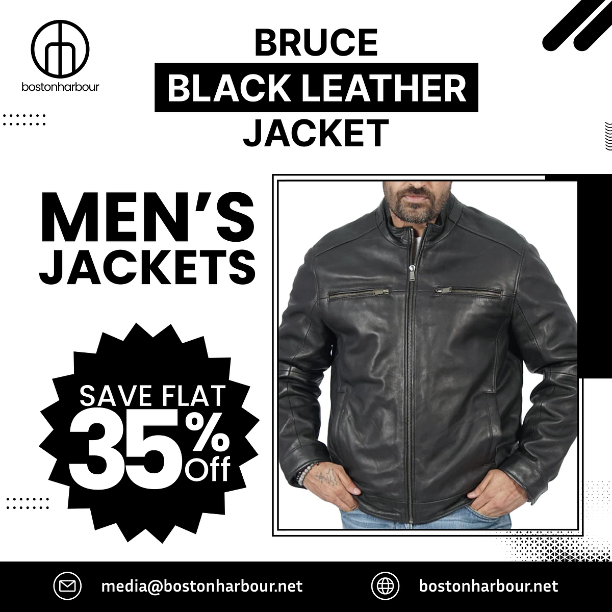 Bruce Black Leather Jacket — Elevate Your Style with Timeless ...