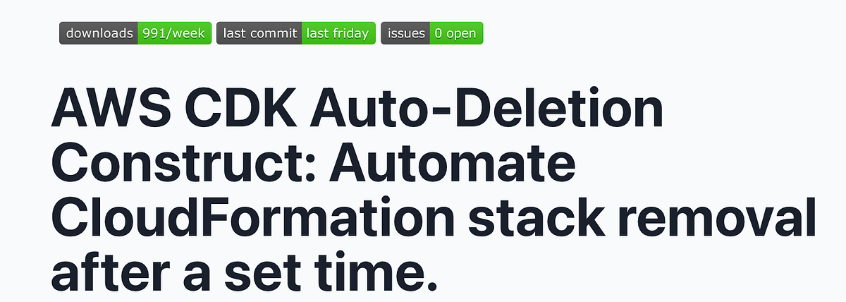 Automatically clean up AWS CDK Demos and Prototypes with a timer | by Ayoub Umoru | Jun, 2024 ...