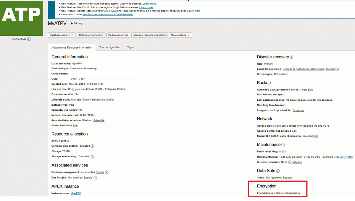 Switching From Oracle Managed To Customer Managed Keys In Autonomous Database Serverless By
