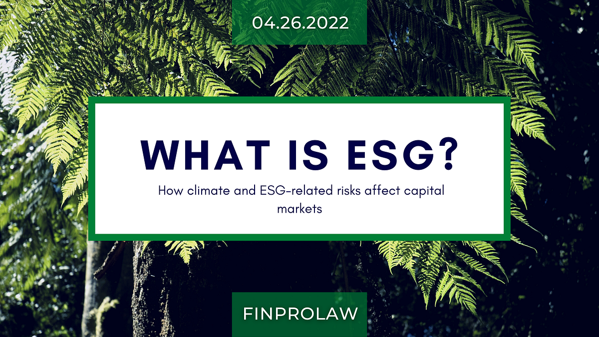 What is ESG?. ESG and its Three Criteria | by Finprolaw | Medium