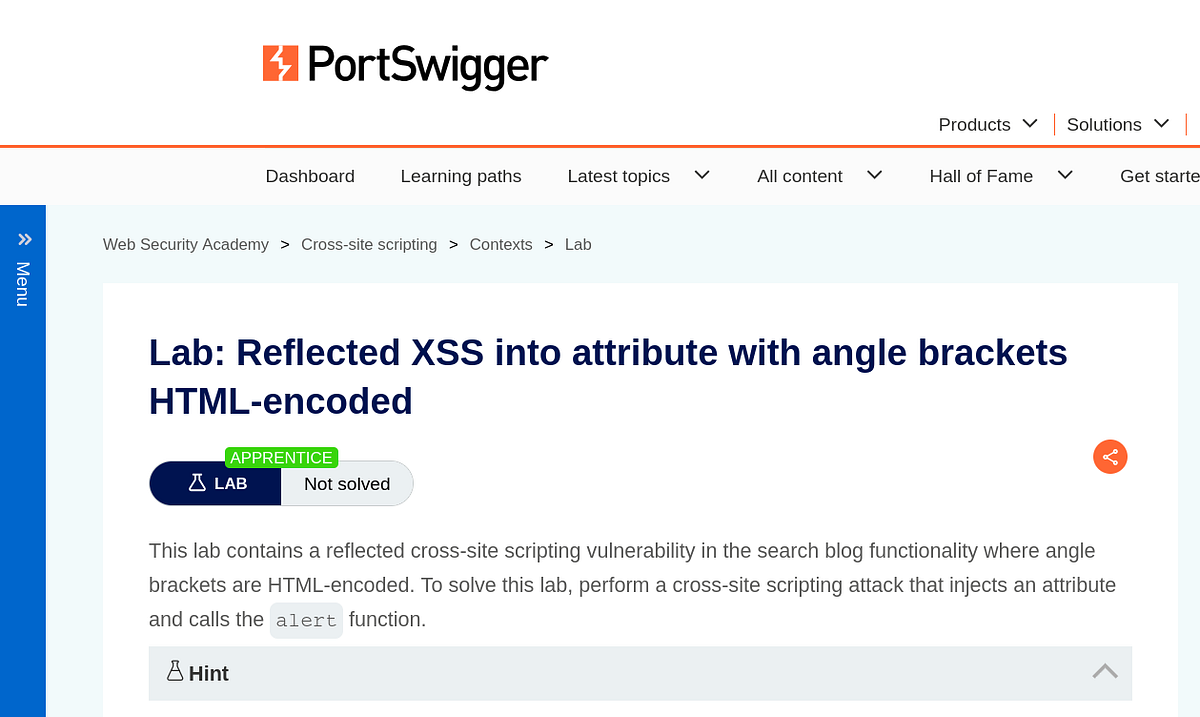 Portswigger Reflected XSS into attribute with angle brackets HTML-encoded Writeup | by ...