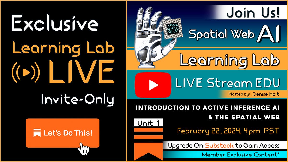 Live Join Me Thursday To Learn About Active Inference Ai And Spatial Computing By Denise Holt