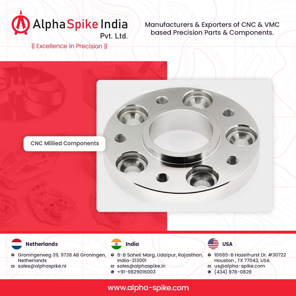 Brass, CNC Turned Components in USA - Alpha Spike USA - Medium