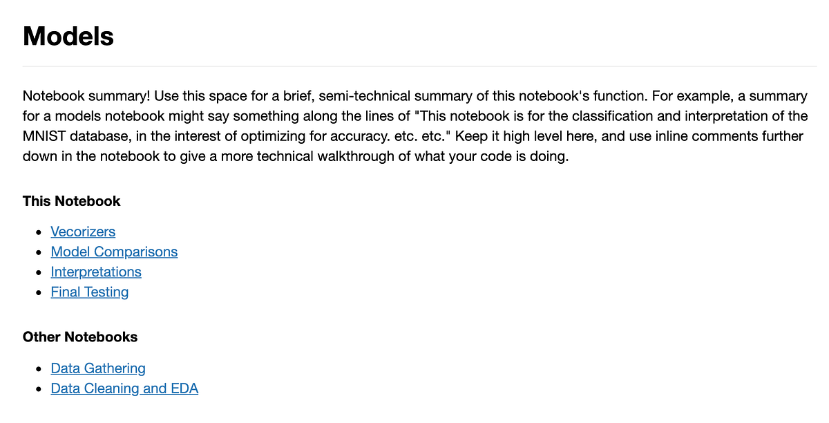 Basic Jupyter Notebook Organization with HTML | by Derek Steffan | Medium