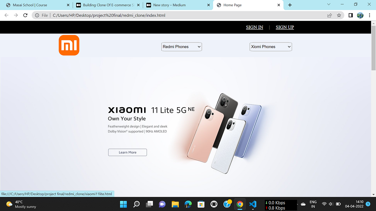 Building clone of website mi. Masai School Unit-2 construct week… | by ...