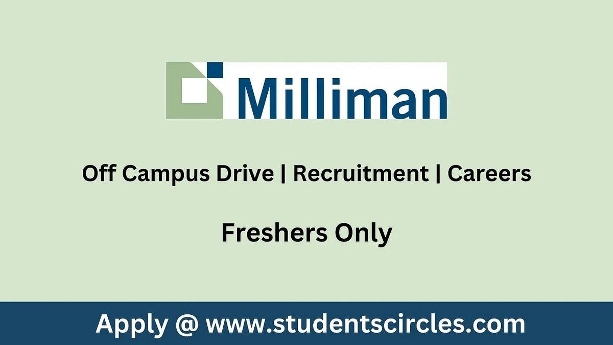 Milliman Recruitment 2023 | Fresher | Direct Link | by V G Selvam | apuzzindia | Medium