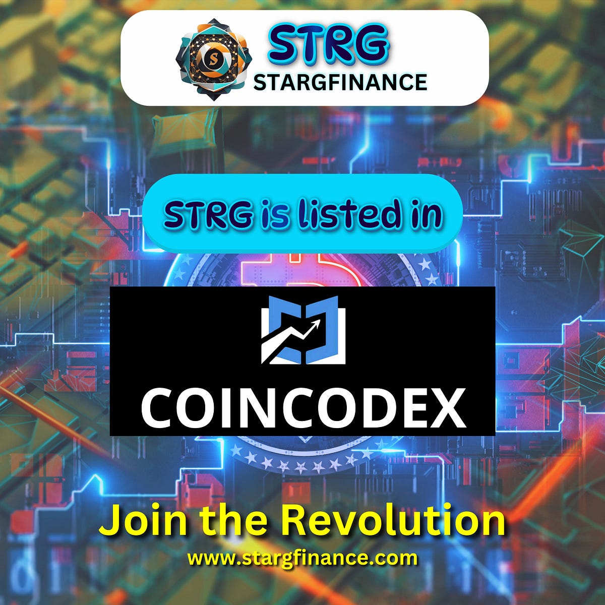 Congratulations STARG.FINANCE Community STRG Listed ON COINCODEX watch ...