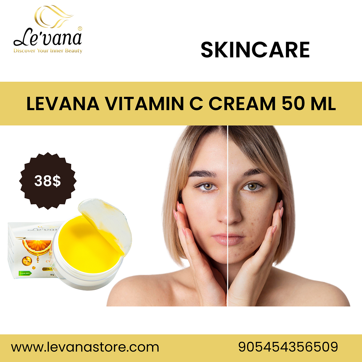 Levana Vitamin C Cream 50 ml | vitamin c cream benefits | vitamin c ...