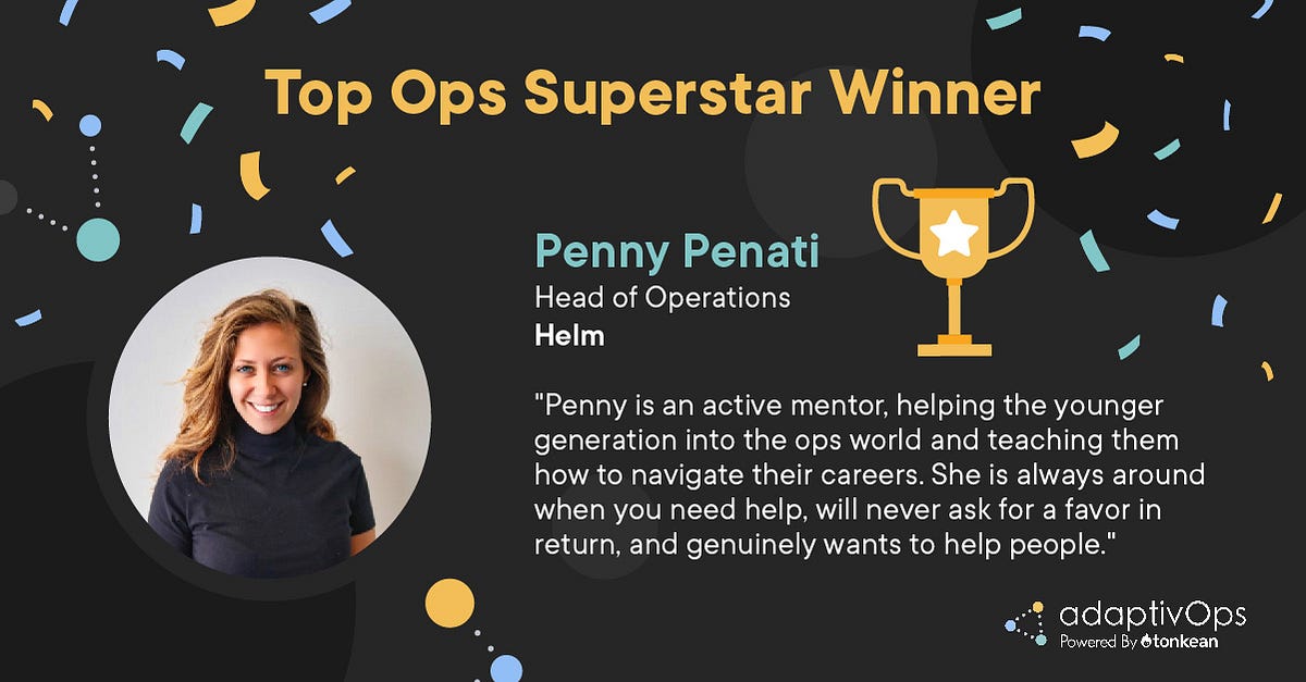 Get to Know Your Top Ops Superstar 2022: Penny Penati | by AdaptivOps ...