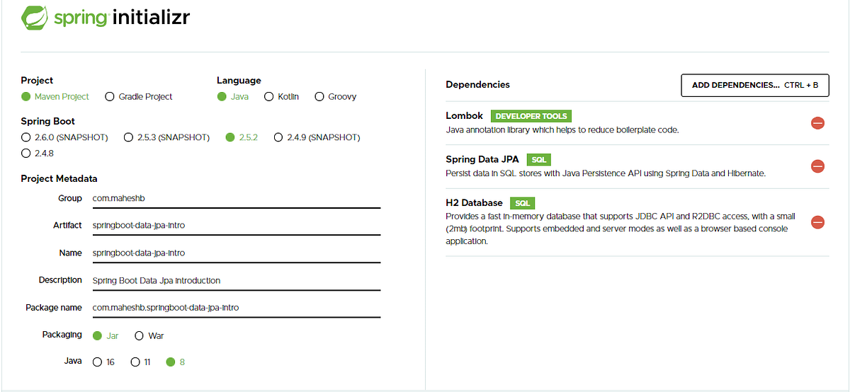 Getting started with Spring Boot Data JPA | by Mahesh Bonagiri | Medium