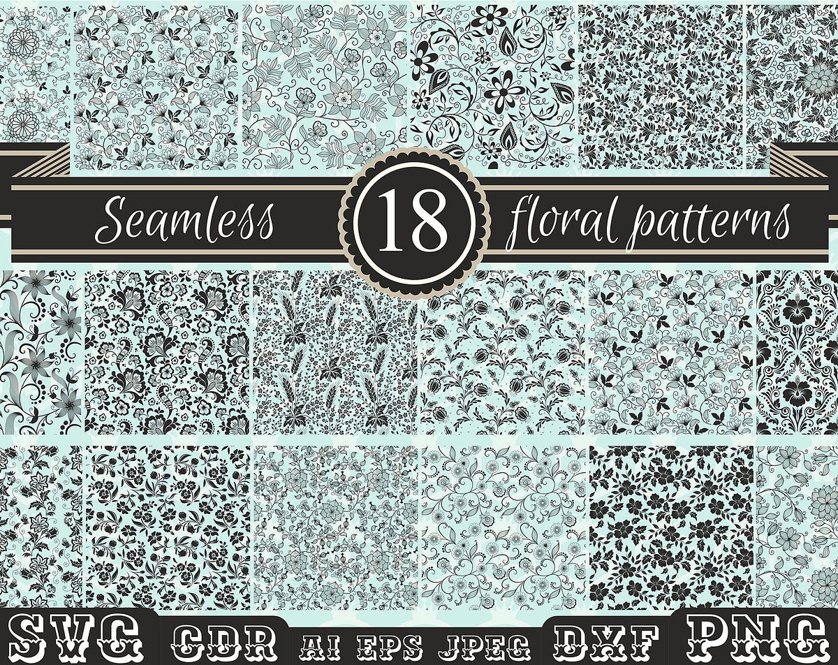 Seamless floral pattern svg, Flower pattern for cardmaking, Western ...