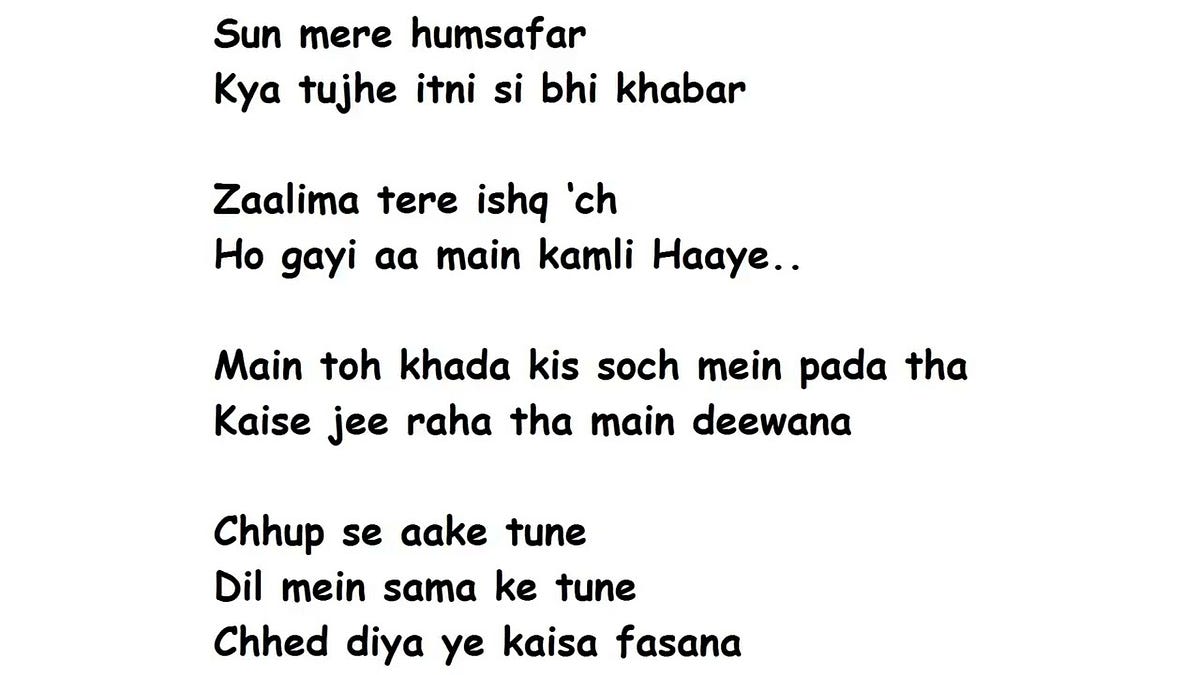 Sun Mere Humsafar Lyrics in Hindi And English | by Beautiful Song Lyrics | Medium