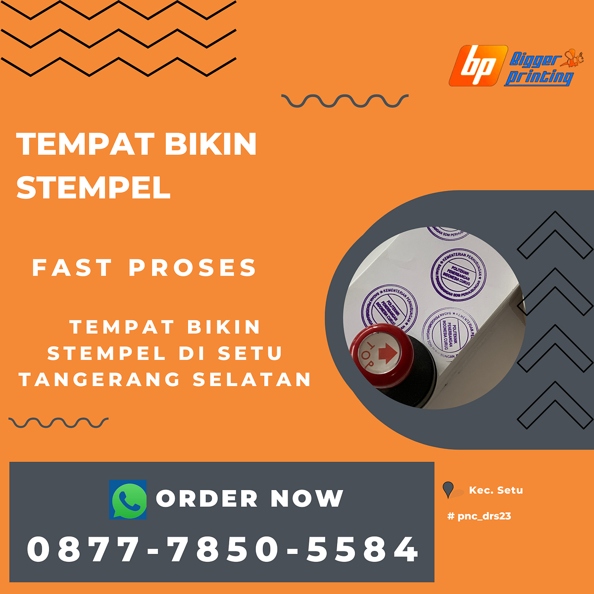 FAST PROSES, Wa./Call. 0877-7850-5584, Tempat Bikin Stempel di Setu Tangerang Selatan Bikin ...