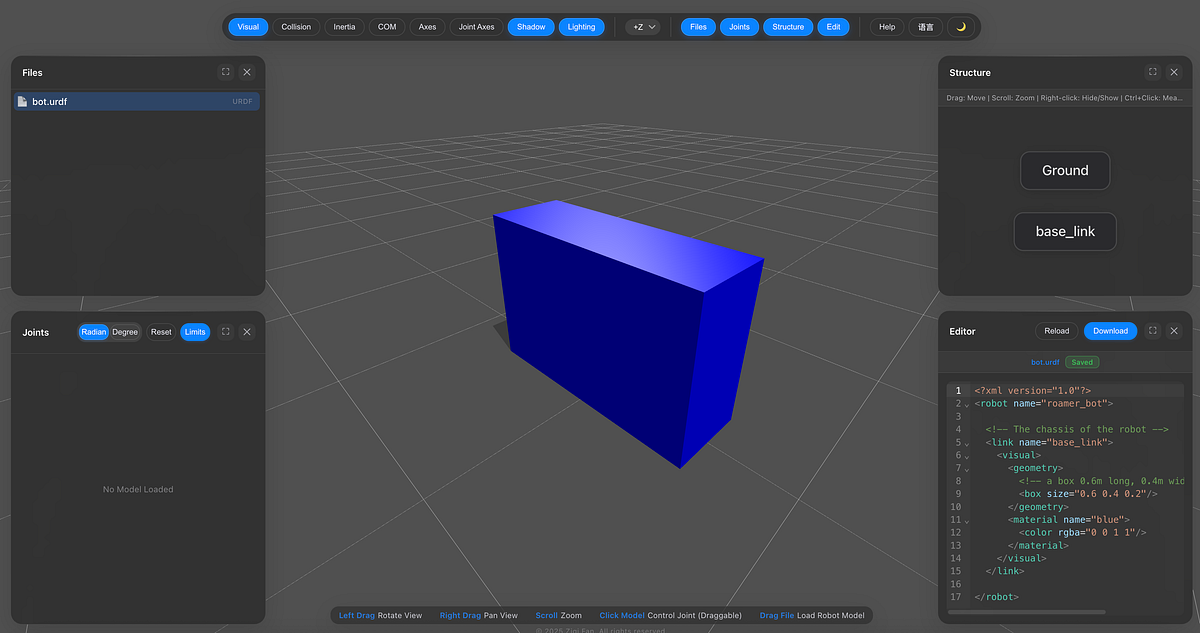 Robotics # Build-a-Bot using URDF | by Dilip Kumar | Medium