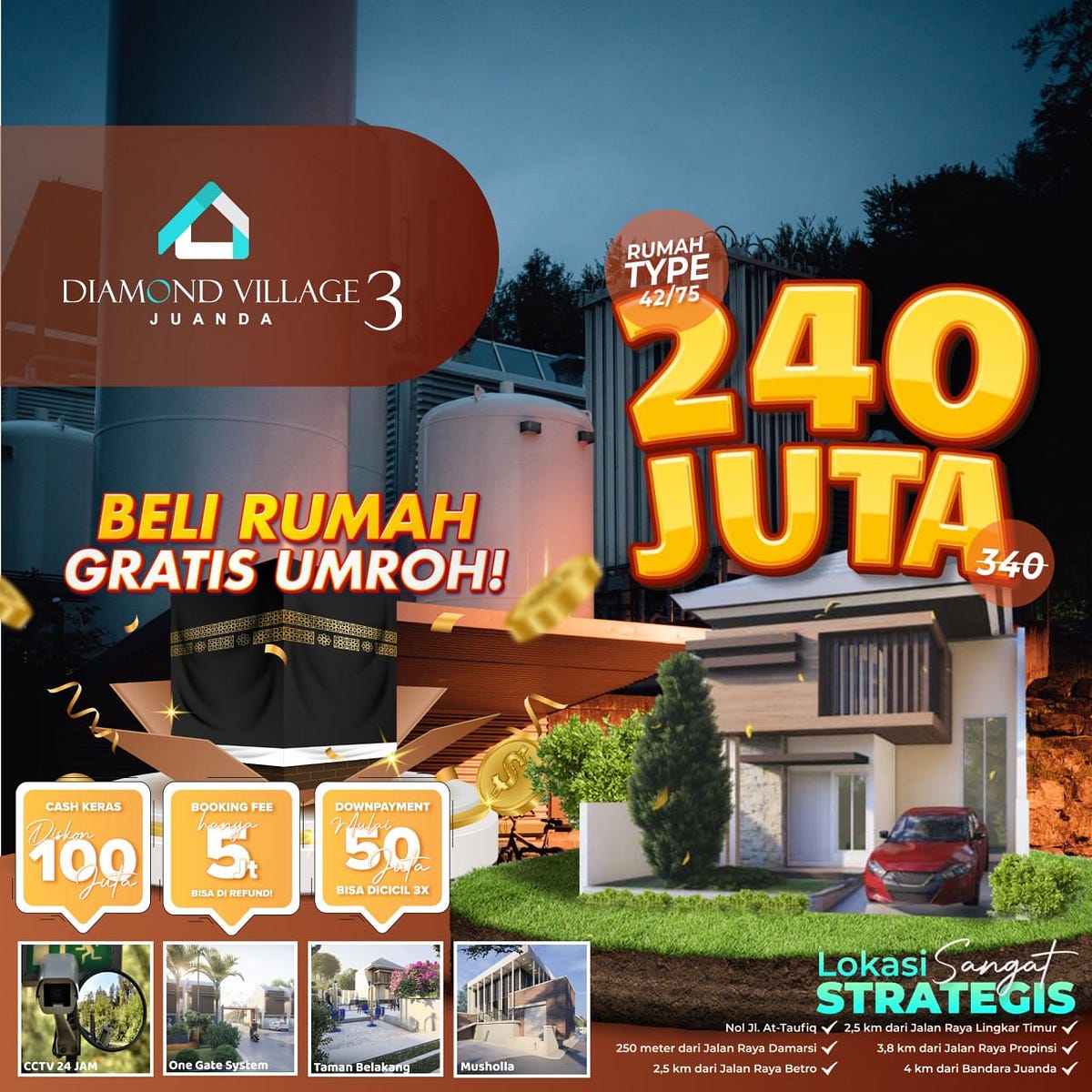 HARGA PROMO,Perumahan Sidoarjo 200 Jtan, Diamond Village Juanda 3 ...