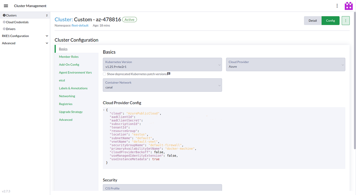 Azure Cloud Provider for RKE2. Since Rancher v2.7.X, RKE2 has become ...