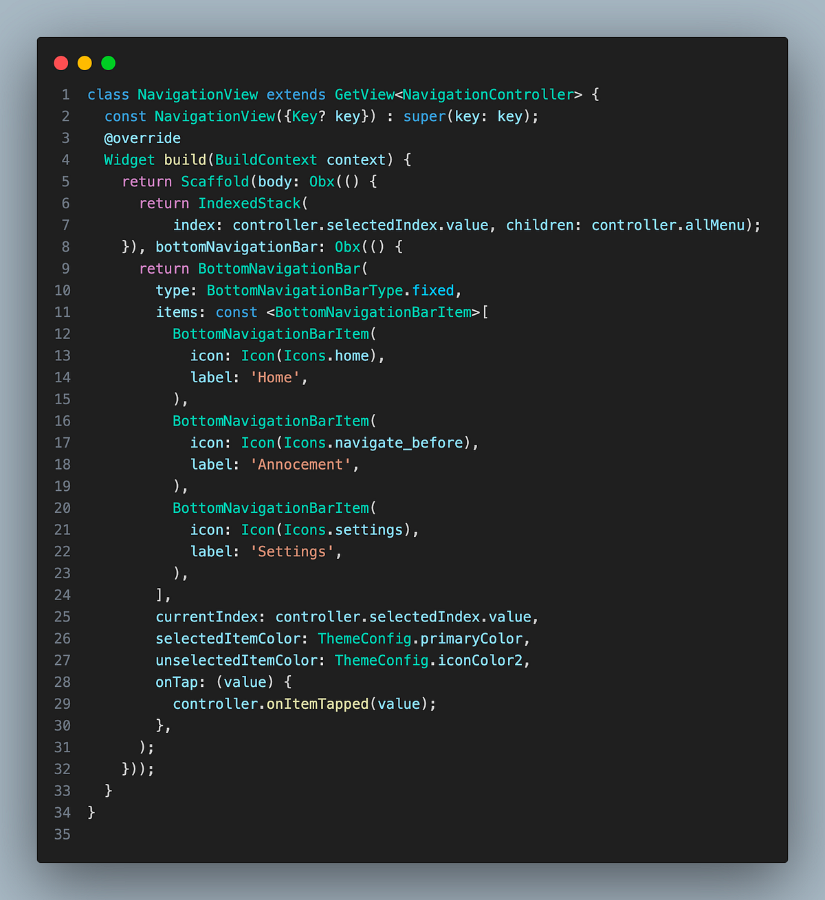 Membuat Navigation BottomNavigationBar ketika menggunakan GetX, Get.page dan Get.view - M ...
