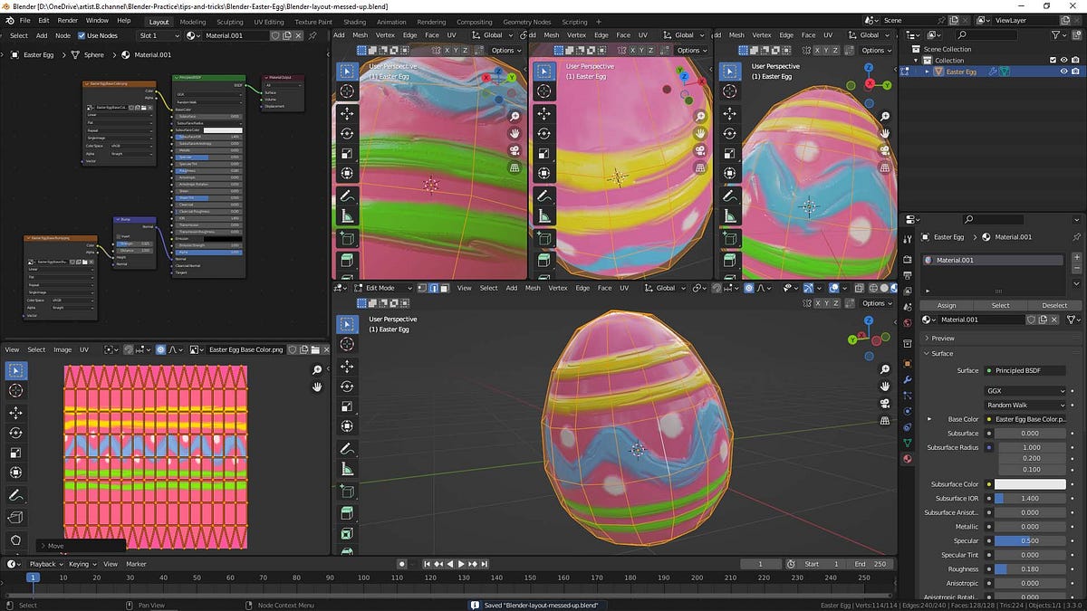 Blender cara mereset ruang kerja ke default - artist b cgian - Medium