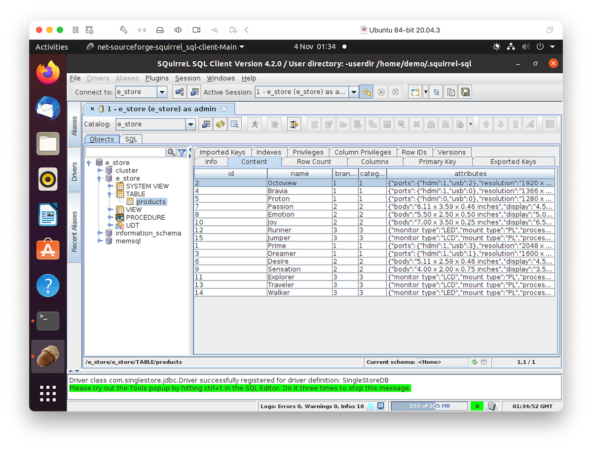 Configure the SQuirreL SQL Client to use the SingleStore JDBC Driver | by Akmal Chaudhri | Medium
