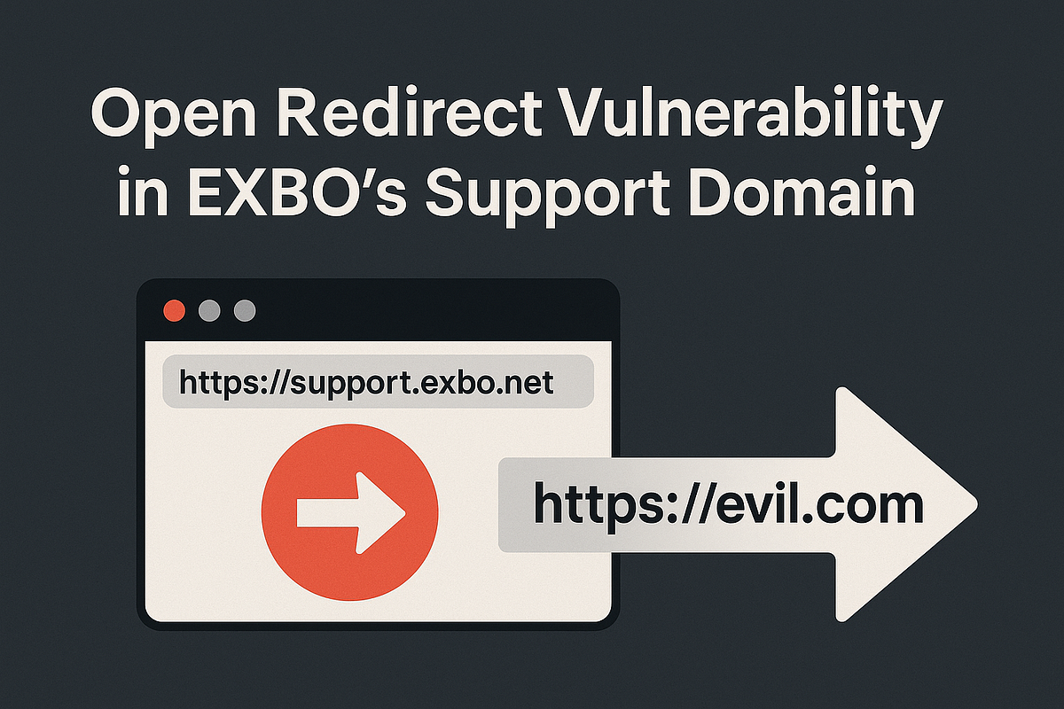 Open Redirect Vulnerability in EXBO’s Support Domain | by Lakshya | Jul, 2025 | Medium