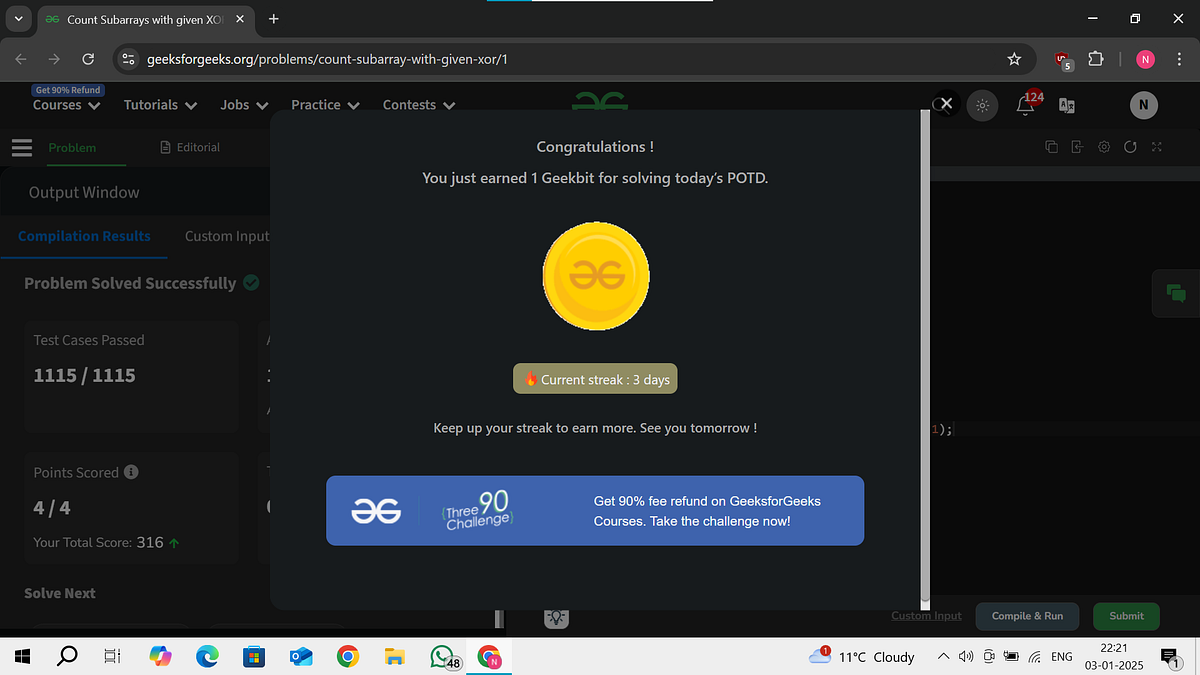 Day 3: Solving POTD from LeetCode and GeeksForGeeks | by Nidhaahmed | Medium