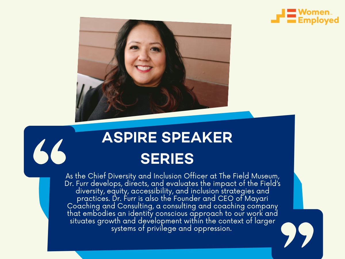 ASPIRE Speaker Series — Dr. Sara Furr | by Women Employed | ASPIRE Speaker Series | Medium
