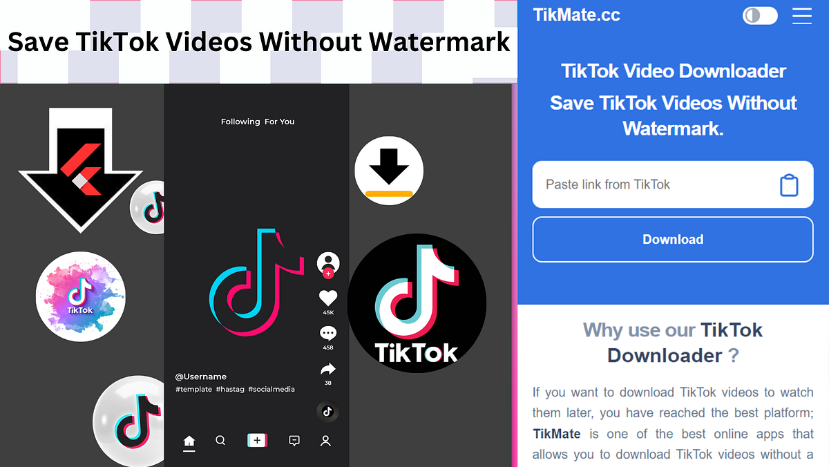 Save TikTok Videos Without Watermark: A Guide to Using Tikmate.cc | by ...