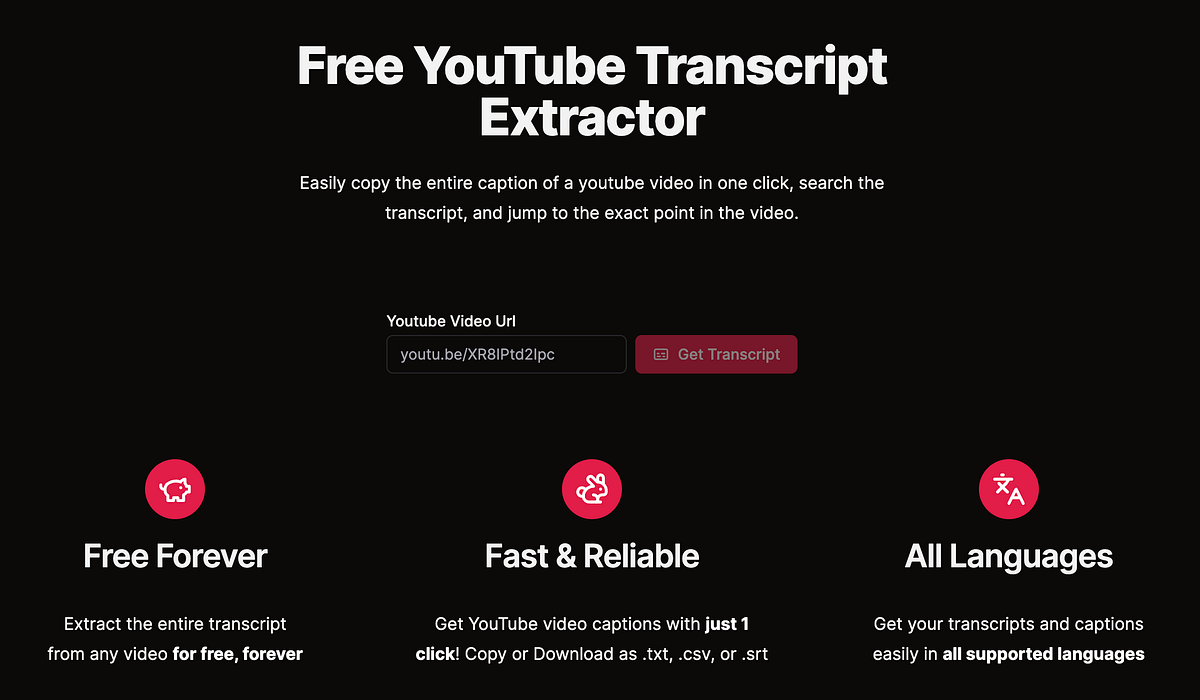 Unlock the Power of YouTube Captions With Our Free YouTube Transcript Extractor | youtube ...
