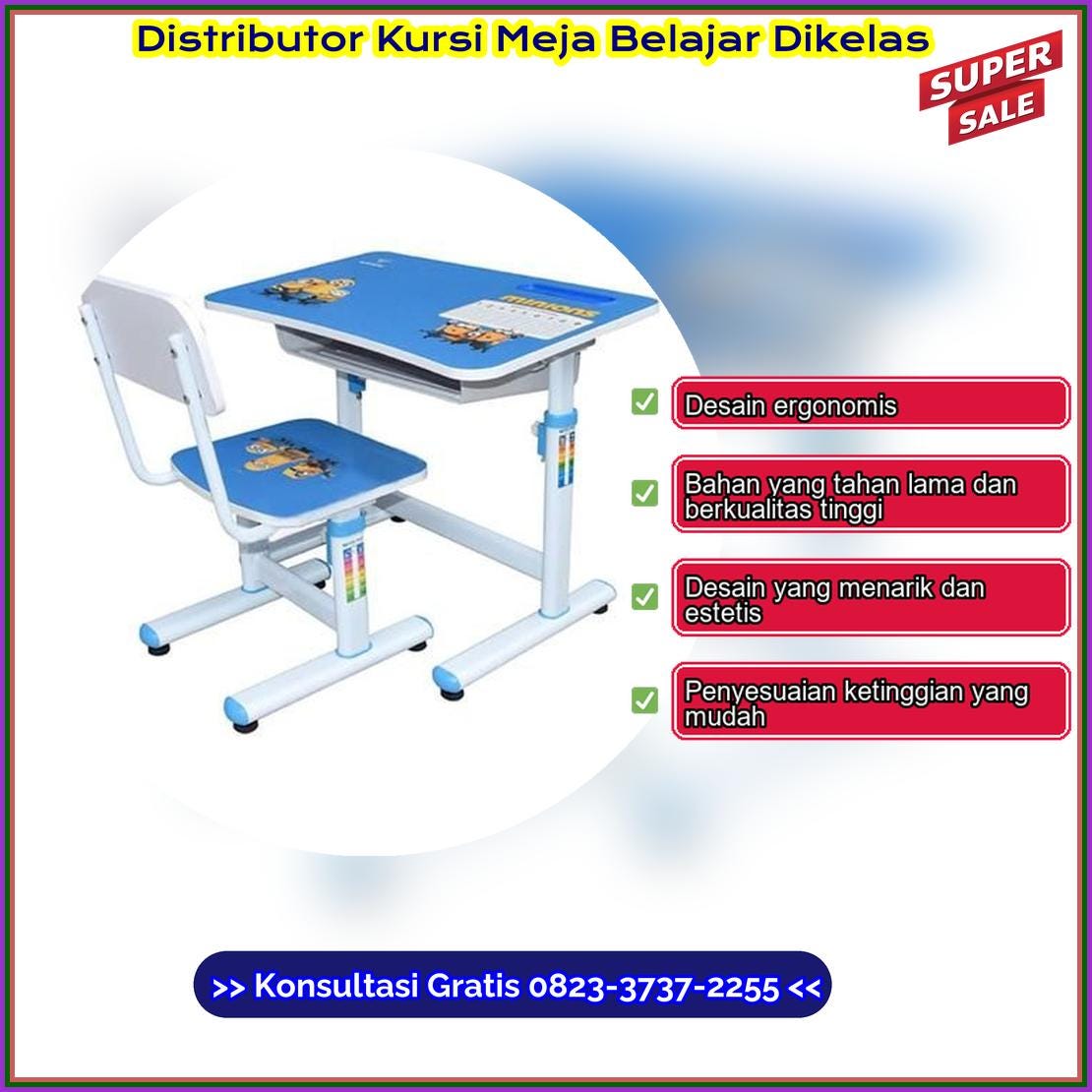 Pabrik Distributor Kursi Meja Belajar Dikelas Labuhan Haji Barat - Siswamejakursi - Medium